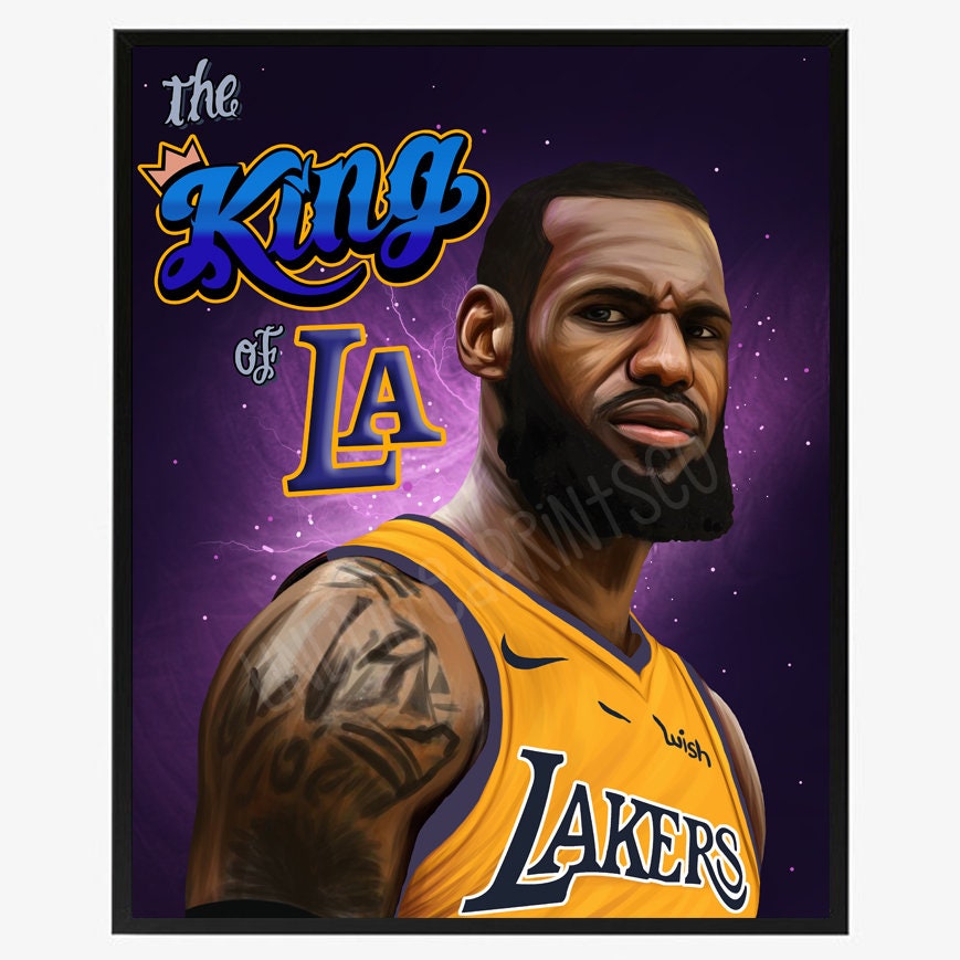 LEBRON JAMES Art // Lebron James Poster Print // NBA Posters | Etsy