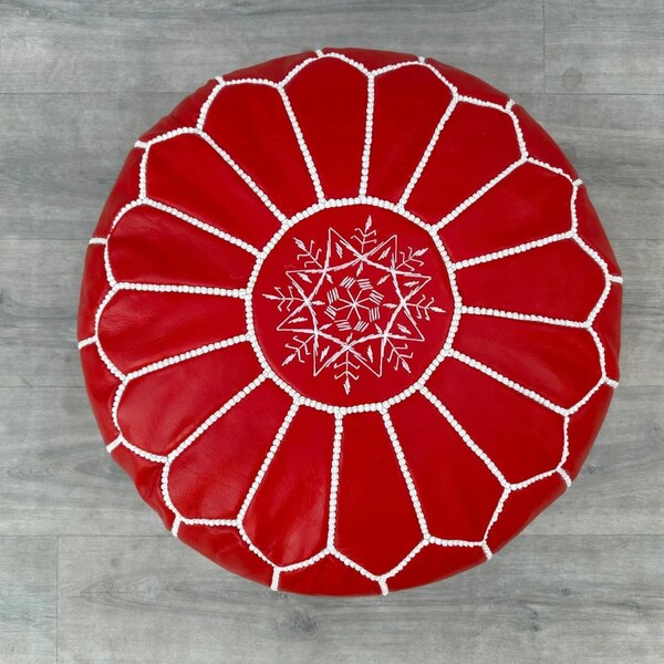 Red Pouf - Etsy