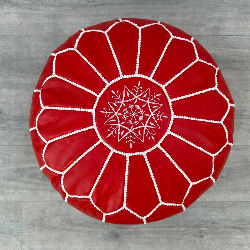 Red Pouf - Etsy