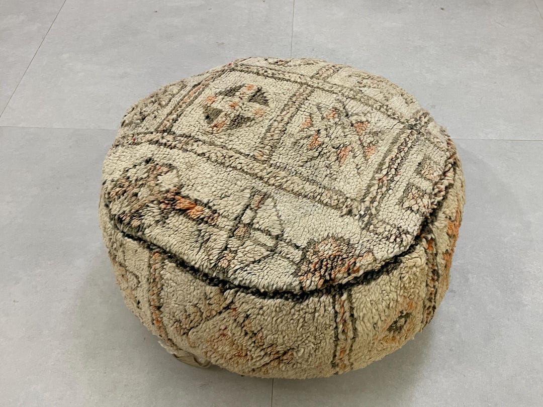Moroccan Handmade Kilim Pouf Cozy Seating With a Rustic Boho Touch ...