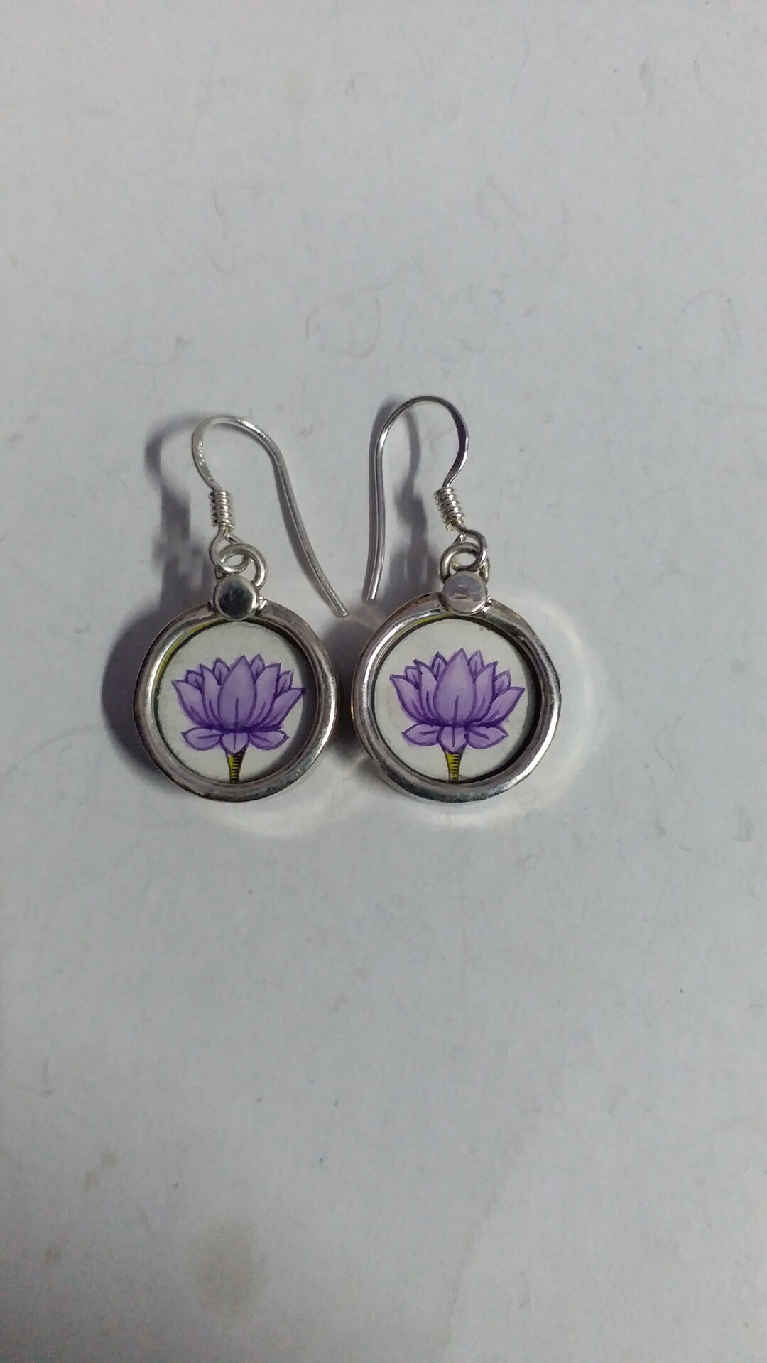 Hand Painted Miniature Painting Beautiful Flower of Life Lovely Purple ...