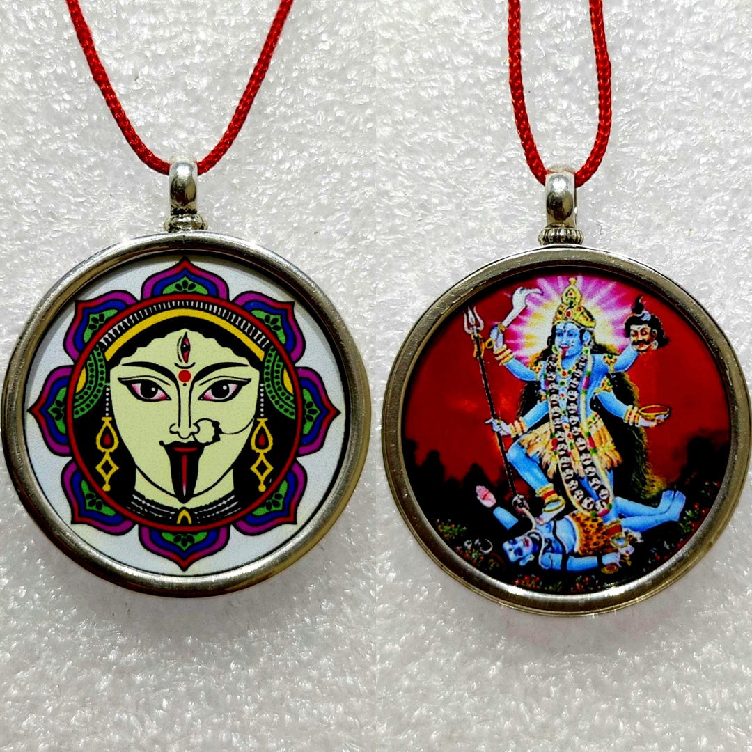 Handmade Sterling Silver Kali Mata Photo Pendant Necklace - Etsy