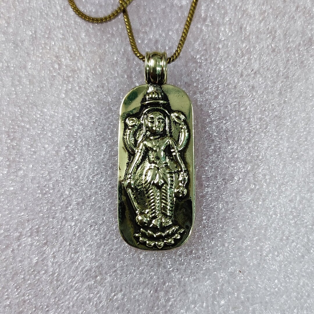 Handmade Brass Vishnu Pendant Necklace - Hindu Deity, Boho Tribal Charm ...