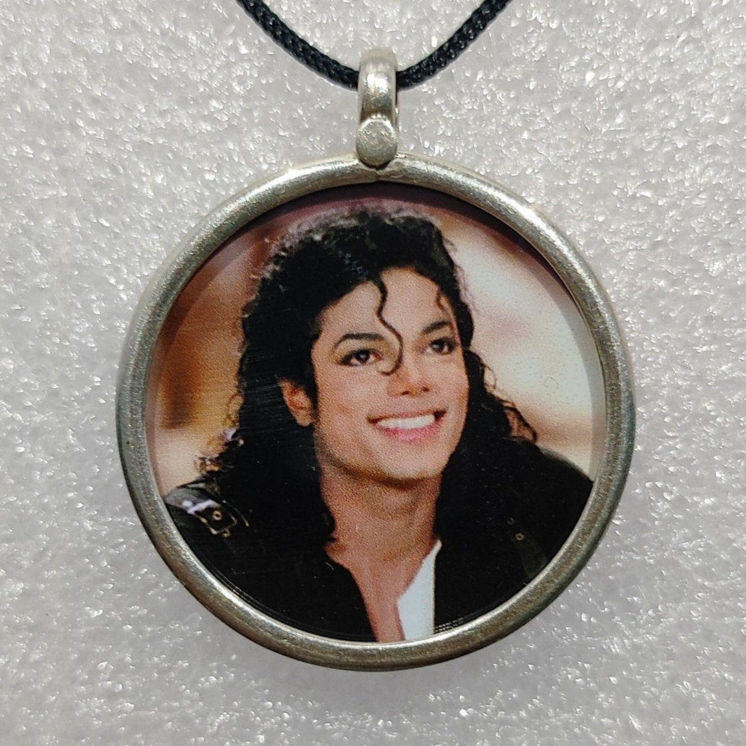 Handmade Sterling Silver Michael Jackson Photo Pendant Necklace - Etsy
