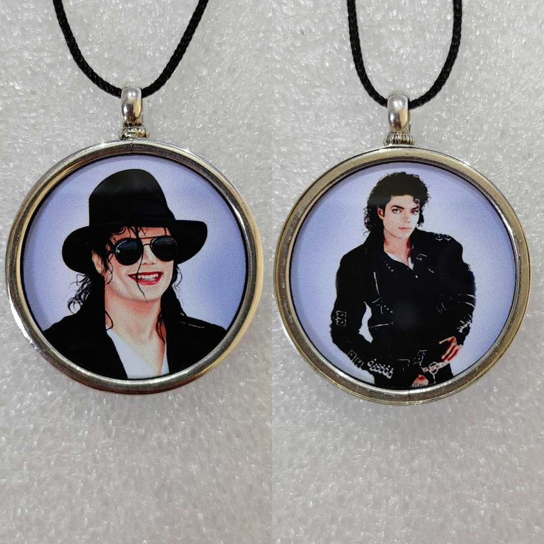 Handmade Sterling Silver Michael Jackson Photo Pendant Necklace - Etsy
