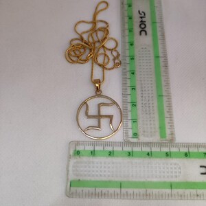 Handmade Solid Yellow Brass Hindu Religious Lucky Swastik Symbol ...