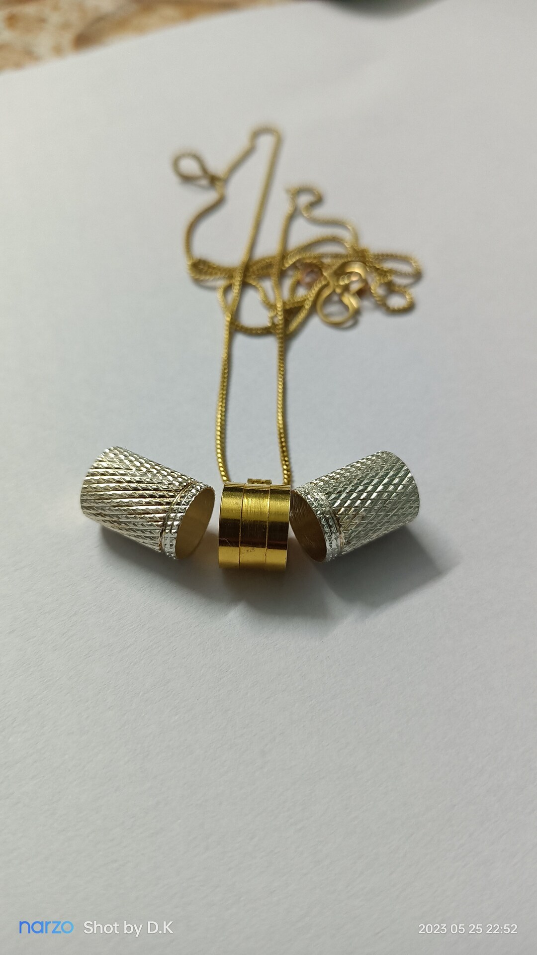 Hindu Mantra Box Pendant: White Metal Tribal Necklace, Brass Chain - Etsy