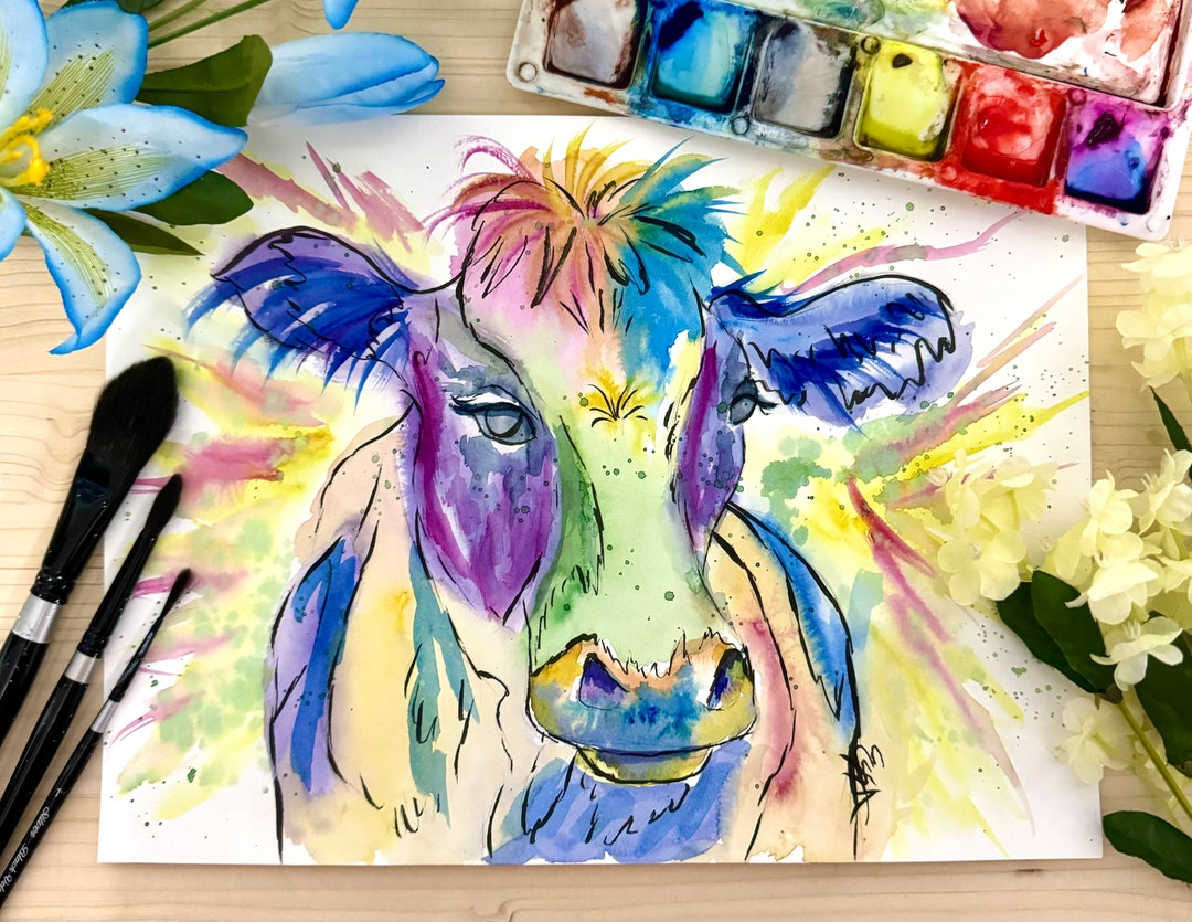 Colorful Cow (original Design by Cinnamon Cooney, the Art Sherpa ...