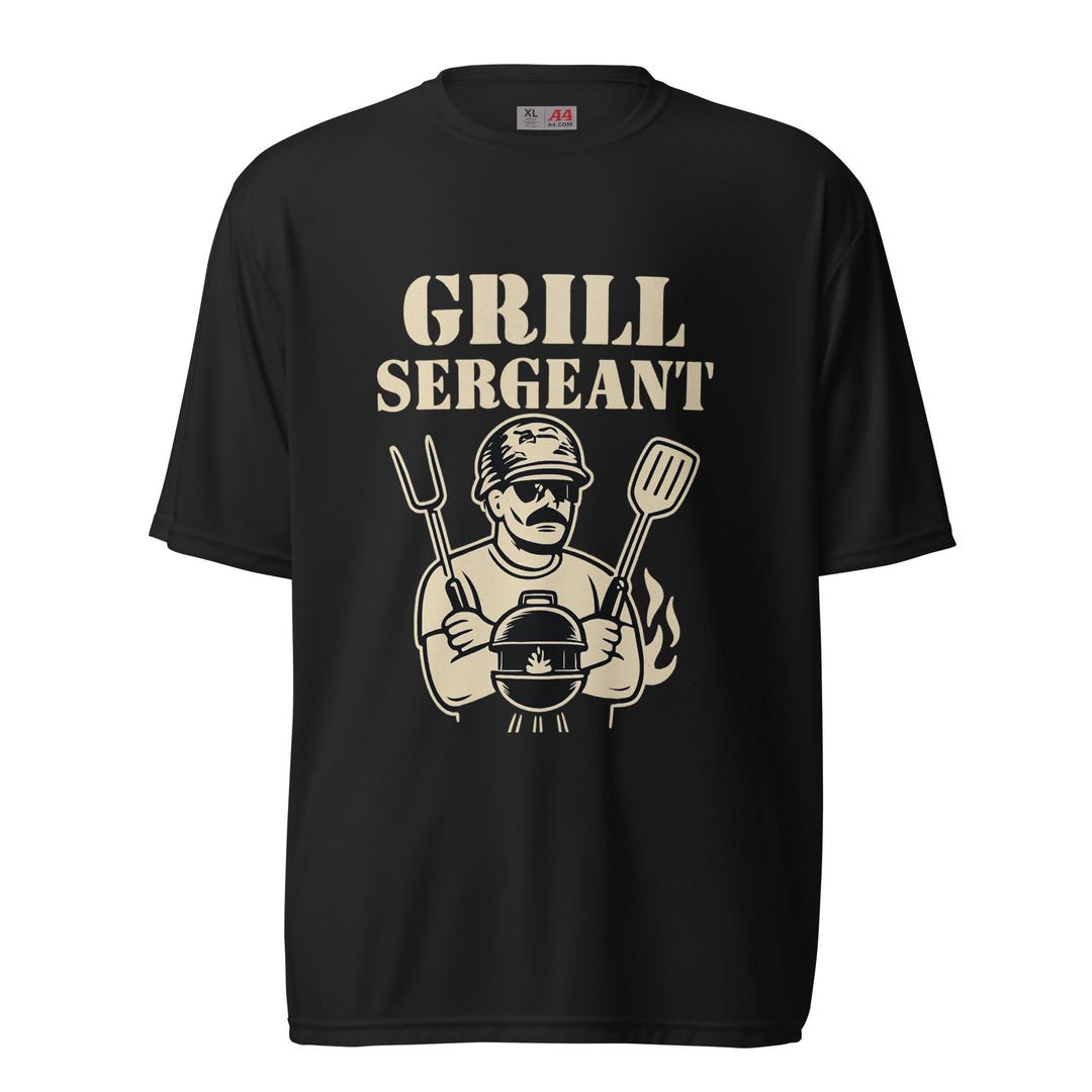 Grill Sergeant Vintage BBQ Dad T-shirt – Funny Father's Day Gift, Tee ...