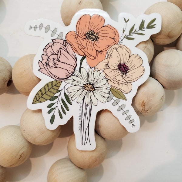 Flower Bouquet Stickers - Etsy
