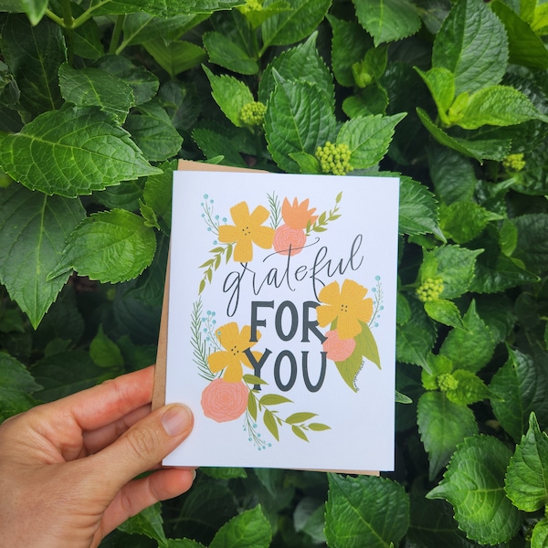 Grateful Card - Etsy