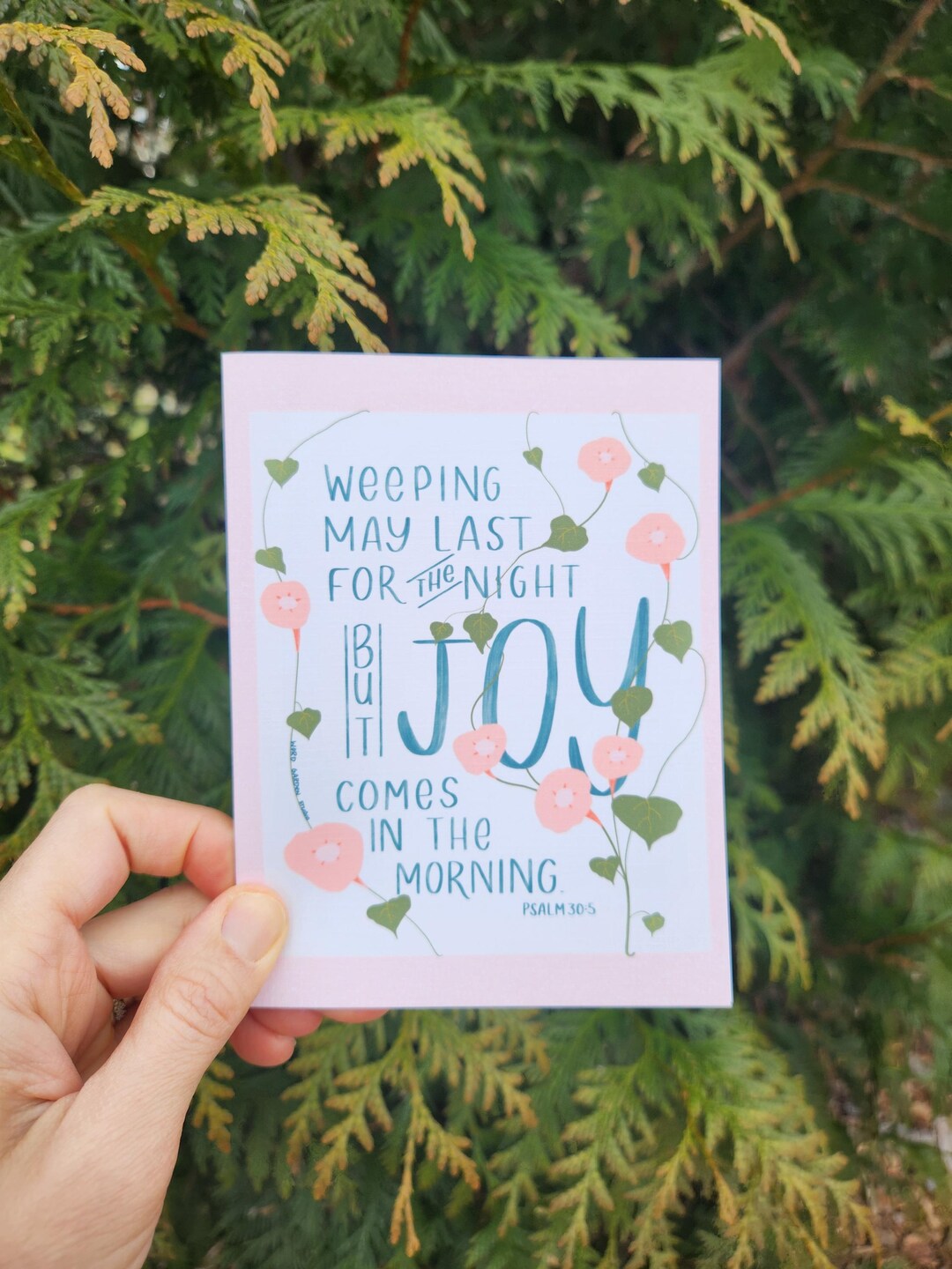 Weeping May Last for the Night but Joy Comes in the Morning Card ...