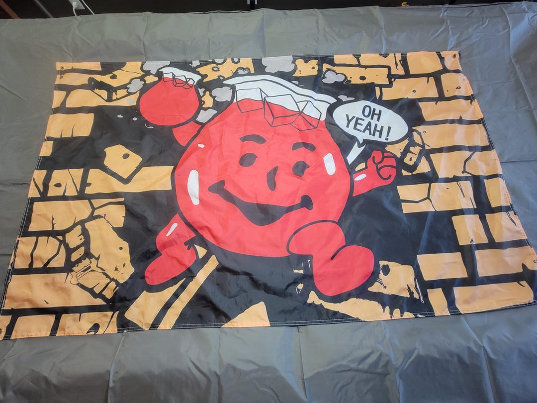 Kool-aid Man "oh, Yeah!" 3' X 5' Wall Hanging Banner - Etsy