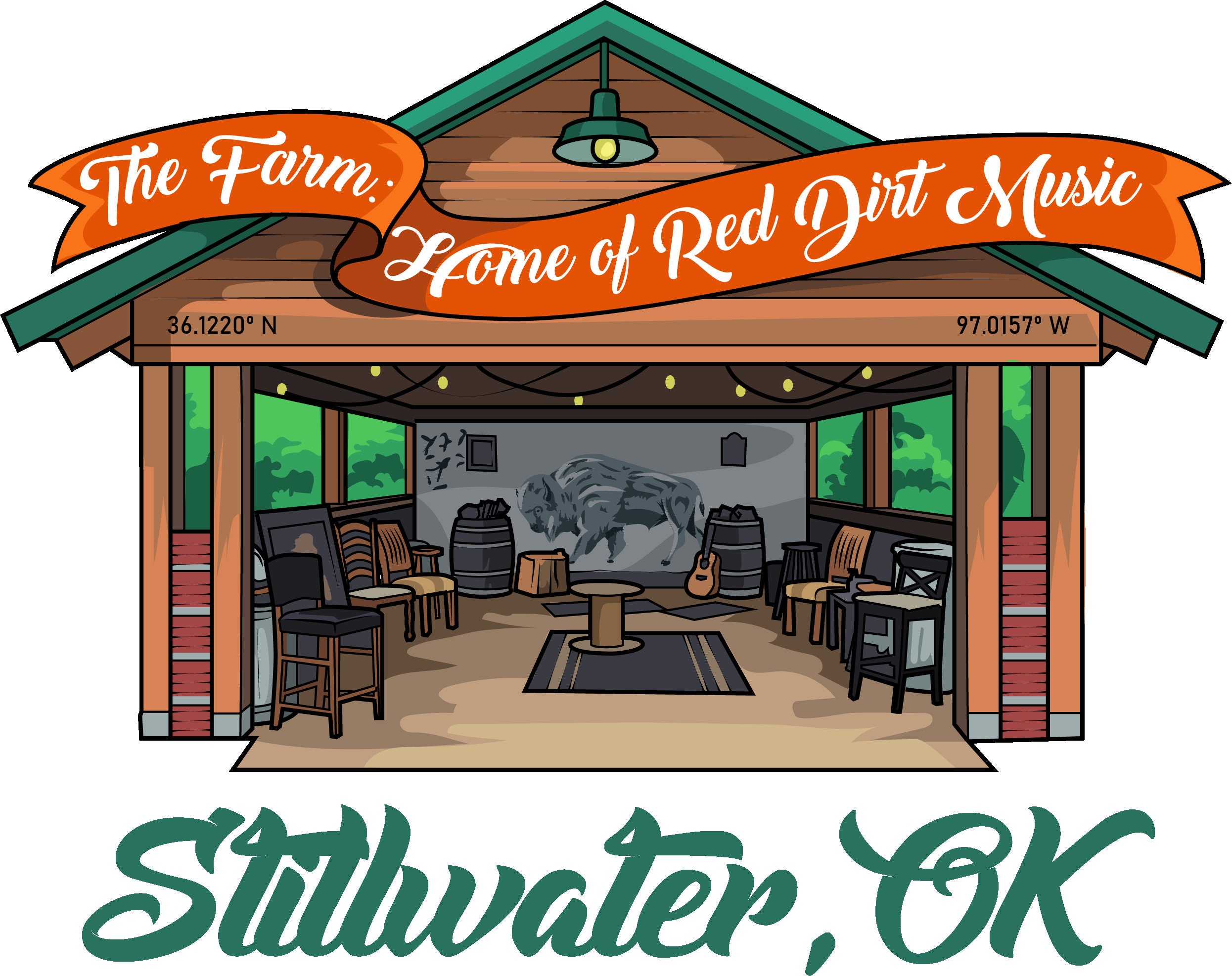 The Farm "home of Red Dirt Music" Decal - Etsy