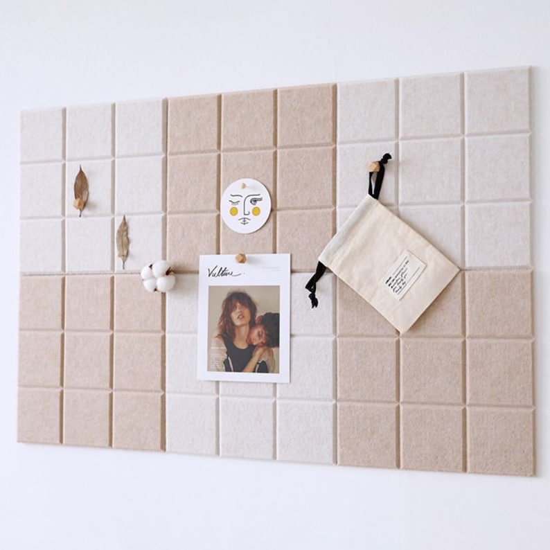 Nordic Style Felt Foam Pin Board Wall Decor Hanging Square Etsy