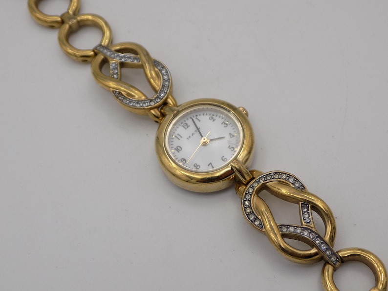 MATY, Round Woman Watch, Quartz Watch, Gold Plated, Made in France ...