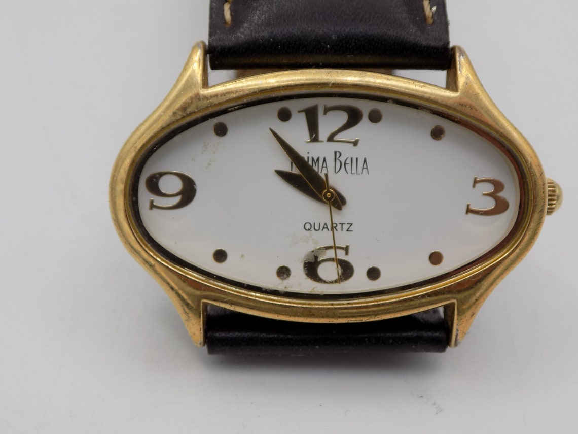 PRIMA BELLA Watch, Oval Watch, Gold Dial, Women, Quartz Watch, 80s ...
