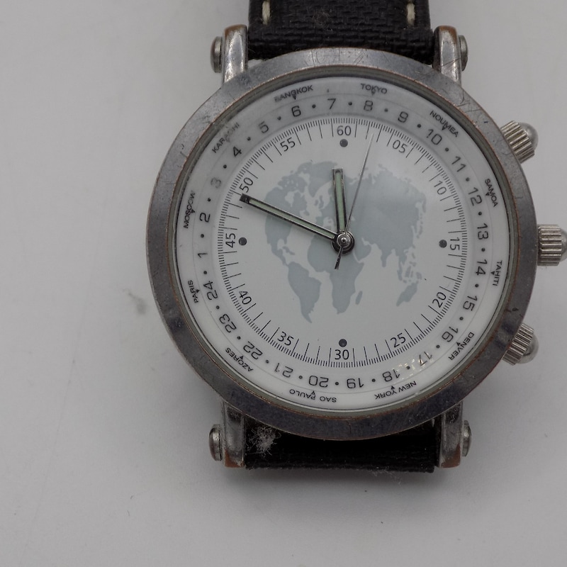 World Map Wrist Watch - Etsy