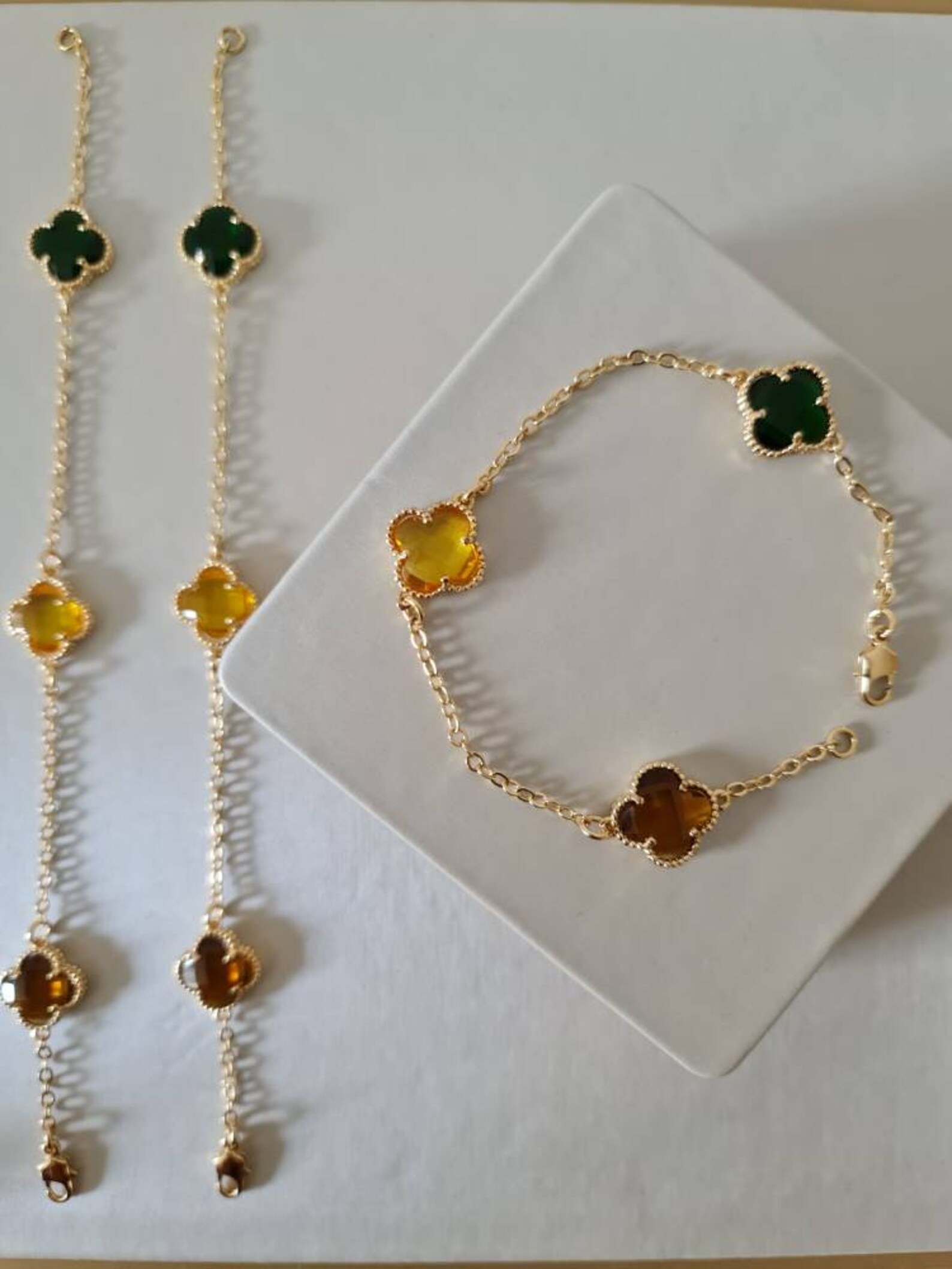 Pulsera de trébol multicolor de cadena de trébol de cuatro | Etsy