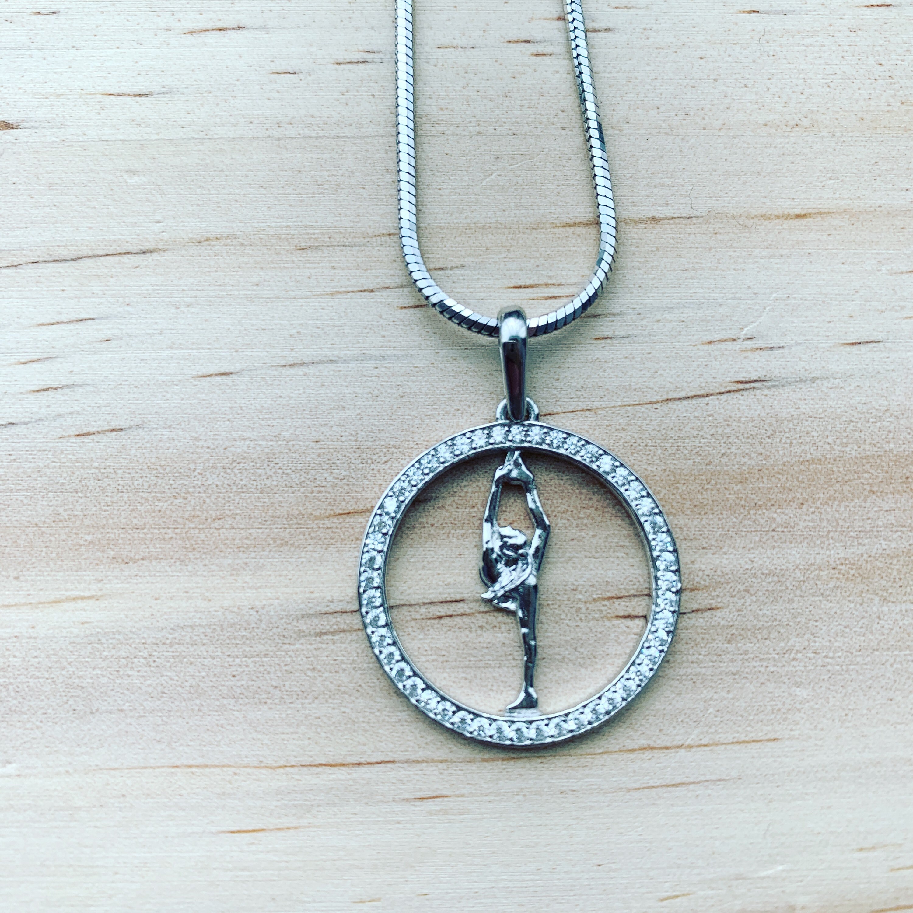 Figure Skating Silver Charm - Ice Skate Girl Necklace - Etsy