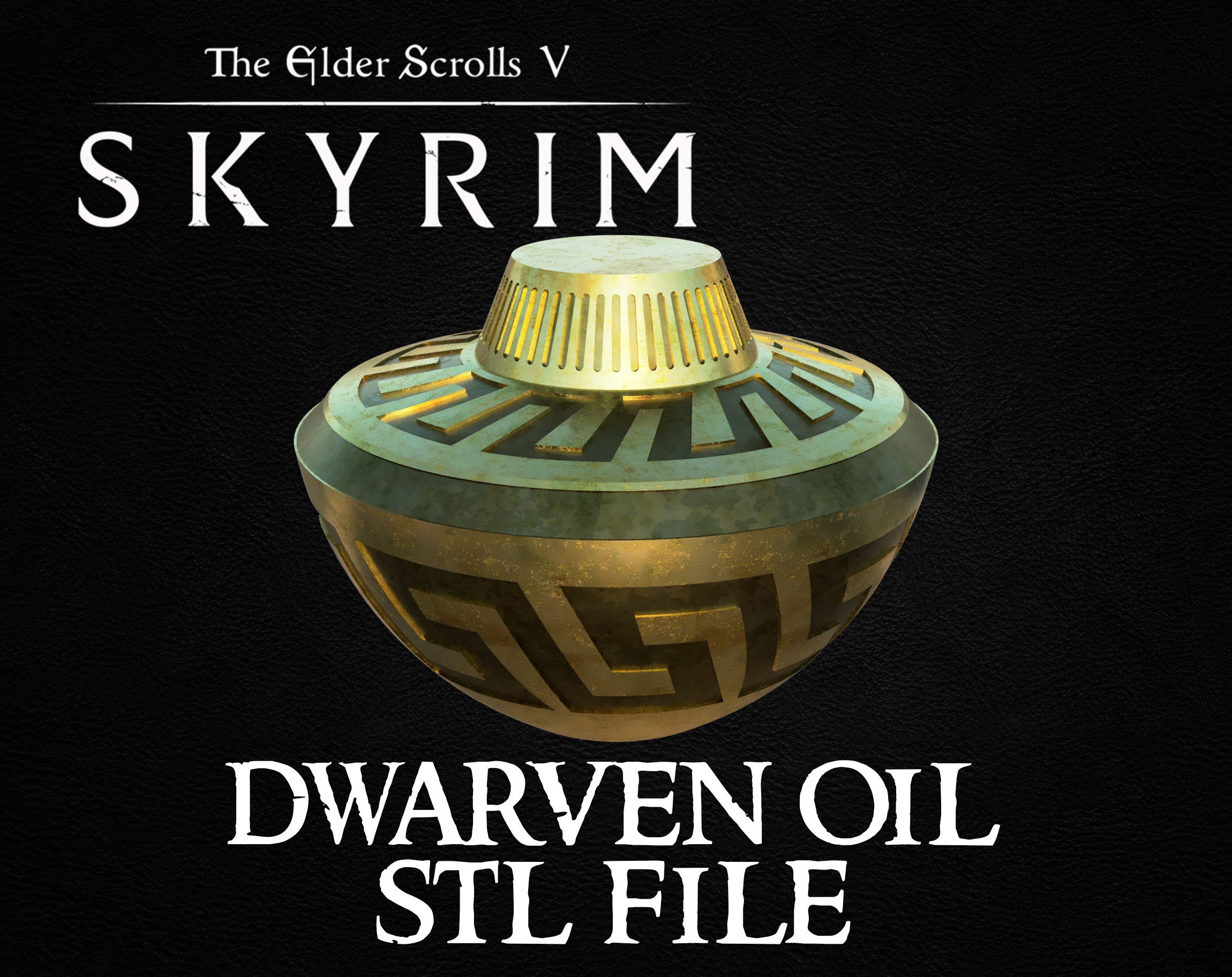 Skyrim's Dwarven Oil 3D STL File - Etsy