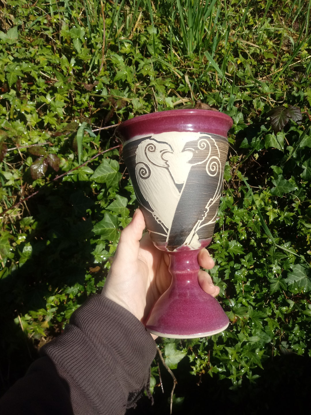 Two Celtic Ravens Goblet - Etsy