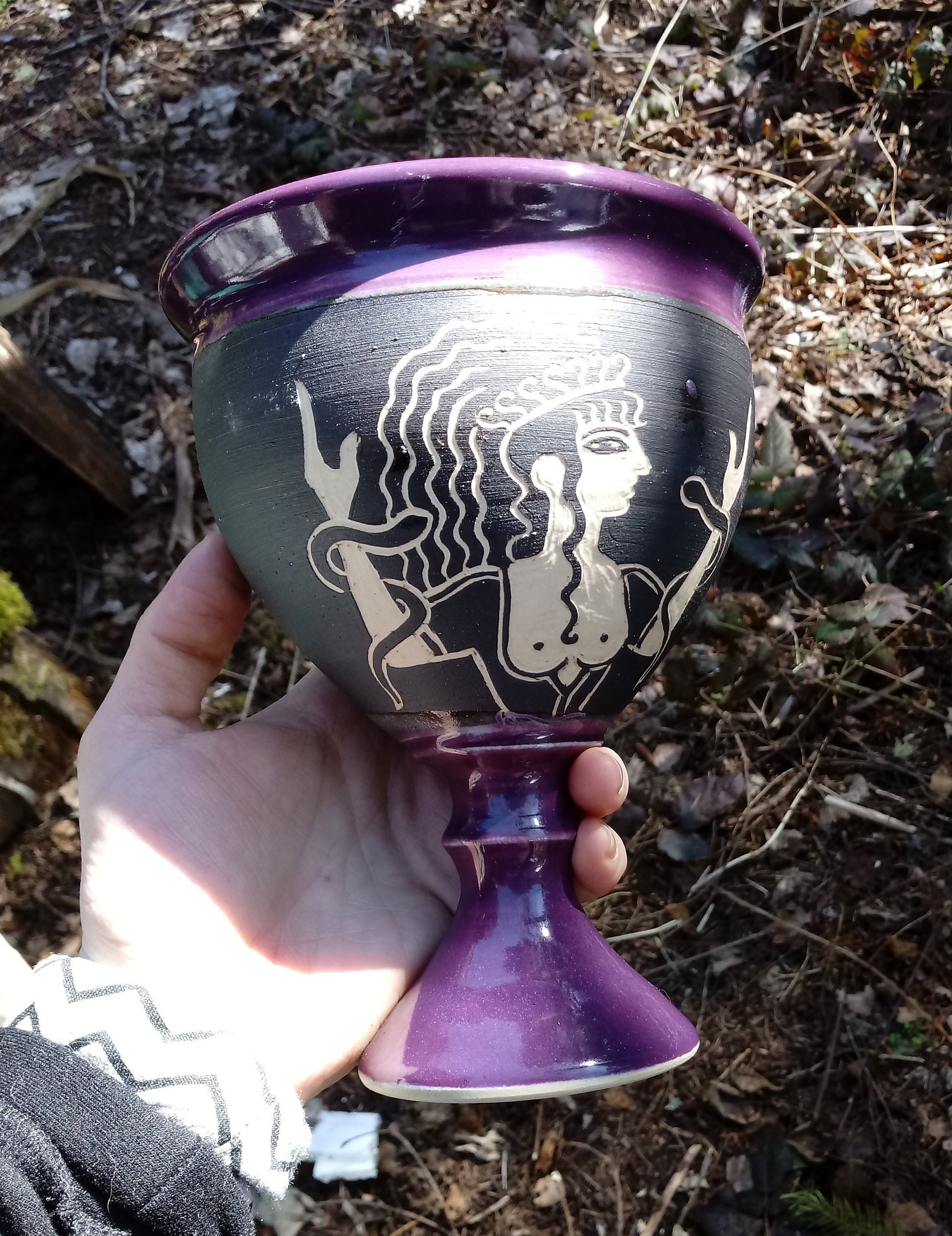 Minoan Goddess & Labrynth Chalice - Etsy