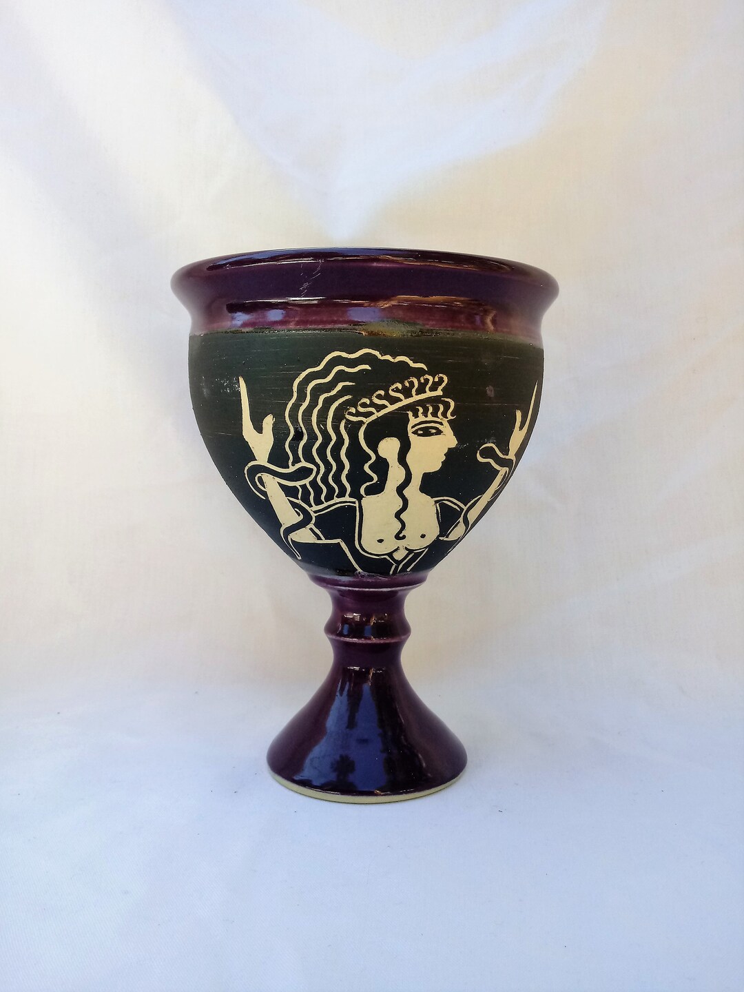 Minoan Goddess & Labrynth Chalice - Etsy