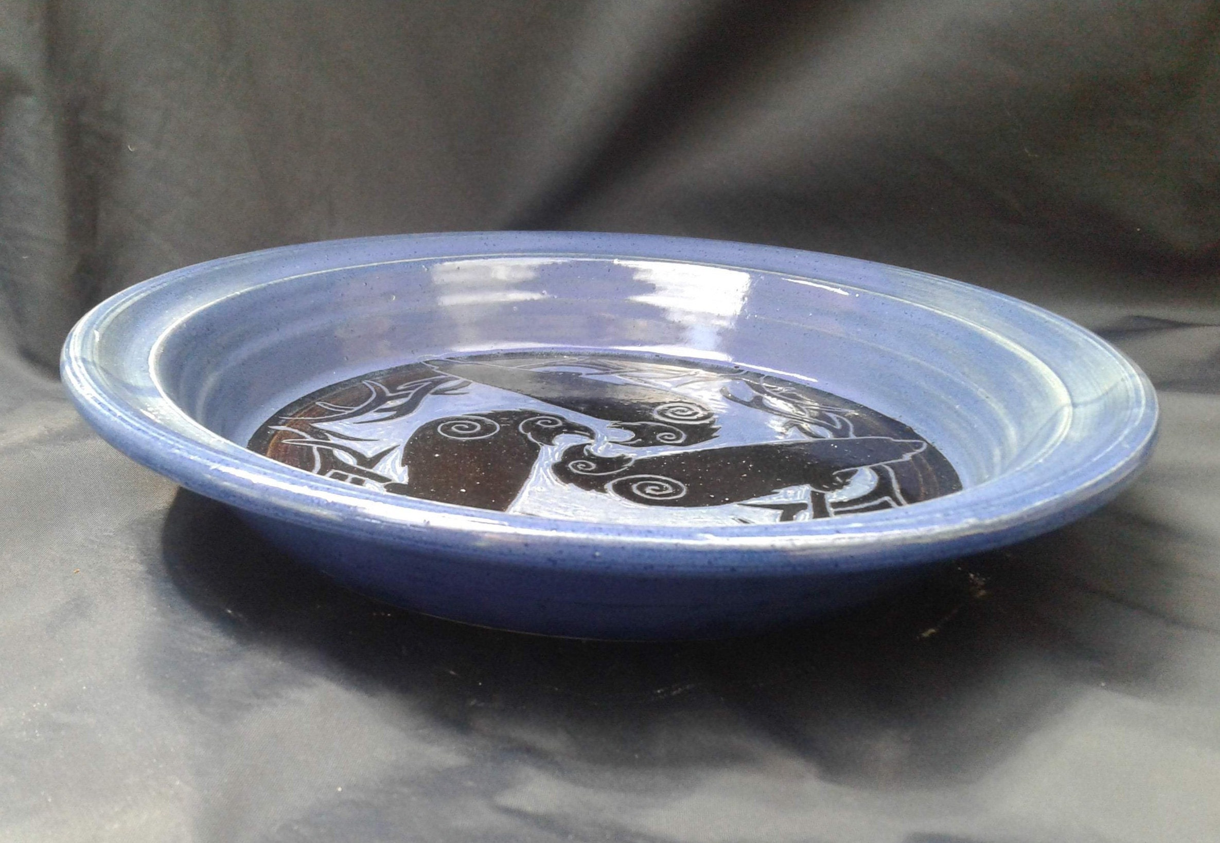 Triple Celtic Ravens Platter | Etsy