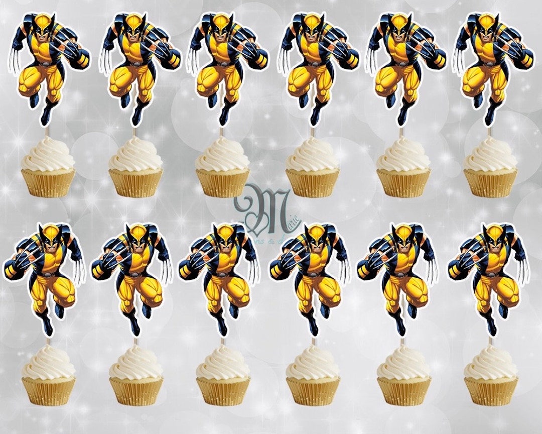 Wolverine Birthday Cupcake Toppers: Party Decor - Etsy