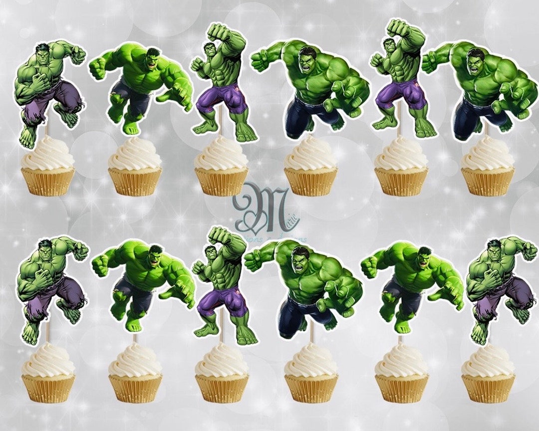 Hulk Cupcake Toppers, Hulk Birthday Cupcake Toppers Decor - Etsy