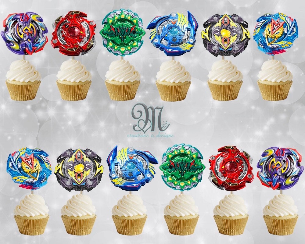 Adornos para cupcakes de Beyblades, adornos para cupcakes de fiesta de ...