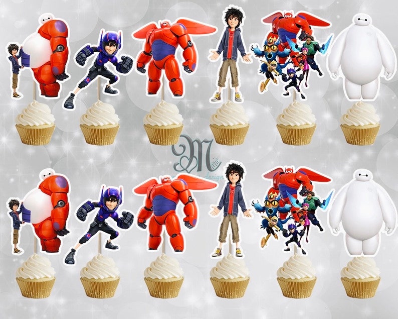 Big Hero 6 Birthday Cupcake Toppers: Party Decor - Etsy