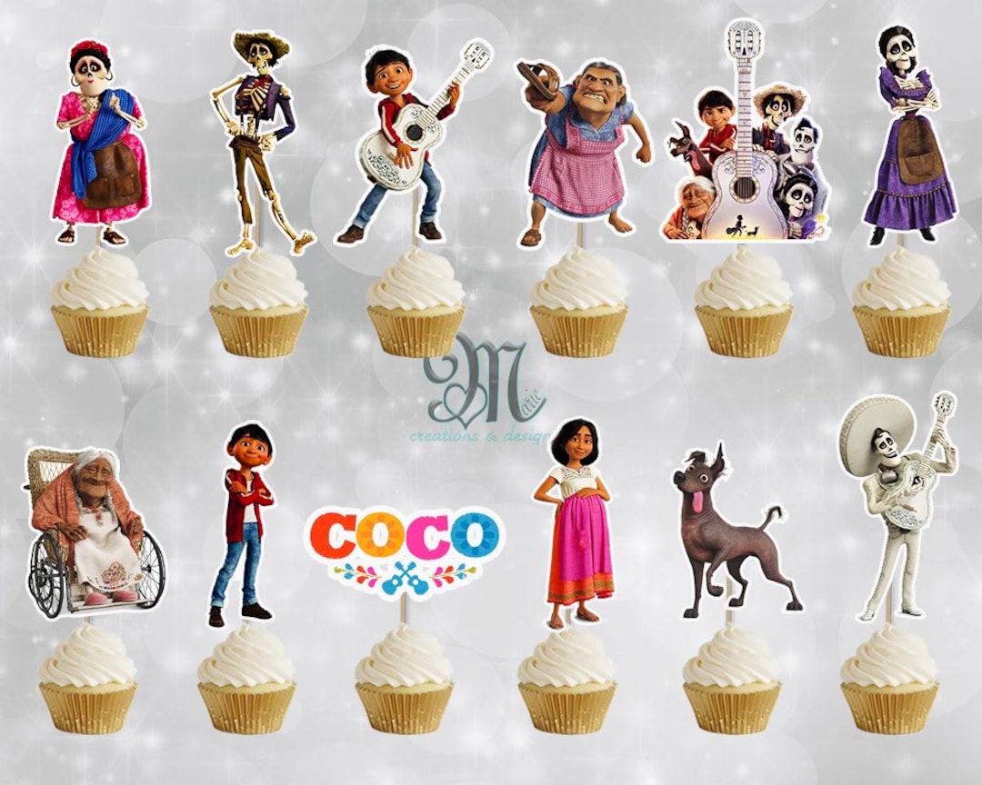 Coco Movie Cupcake Toppers: Birthday Party Decorations - Etsy