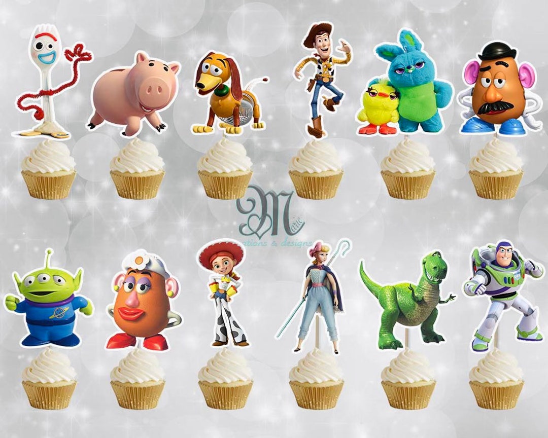 Toy Story 4 Cupcake Toppers: Birthday Party Decorations - Etsy