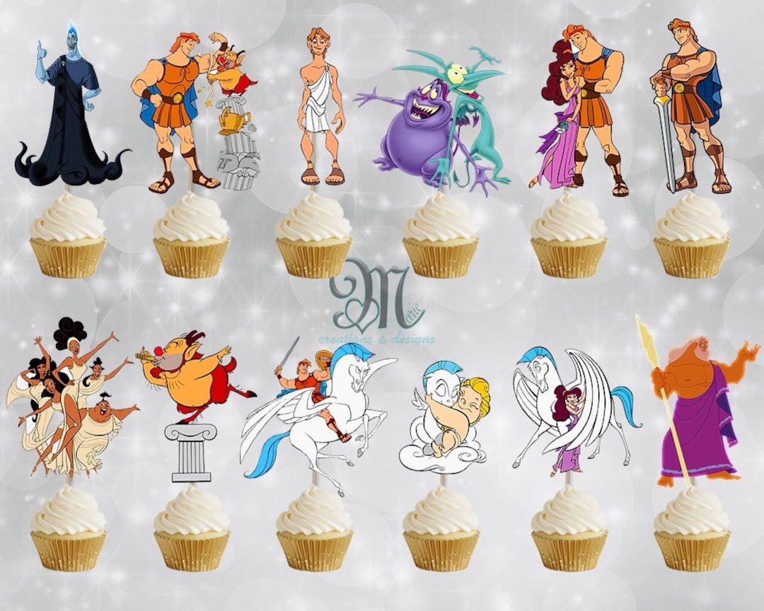 Hercules Cupcake Toppers, Party Supplies - Etsy