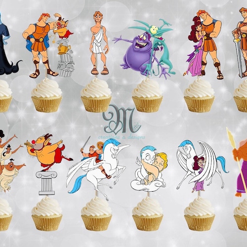 Hercules Cupcake Toppers Party Supplies - Etsy