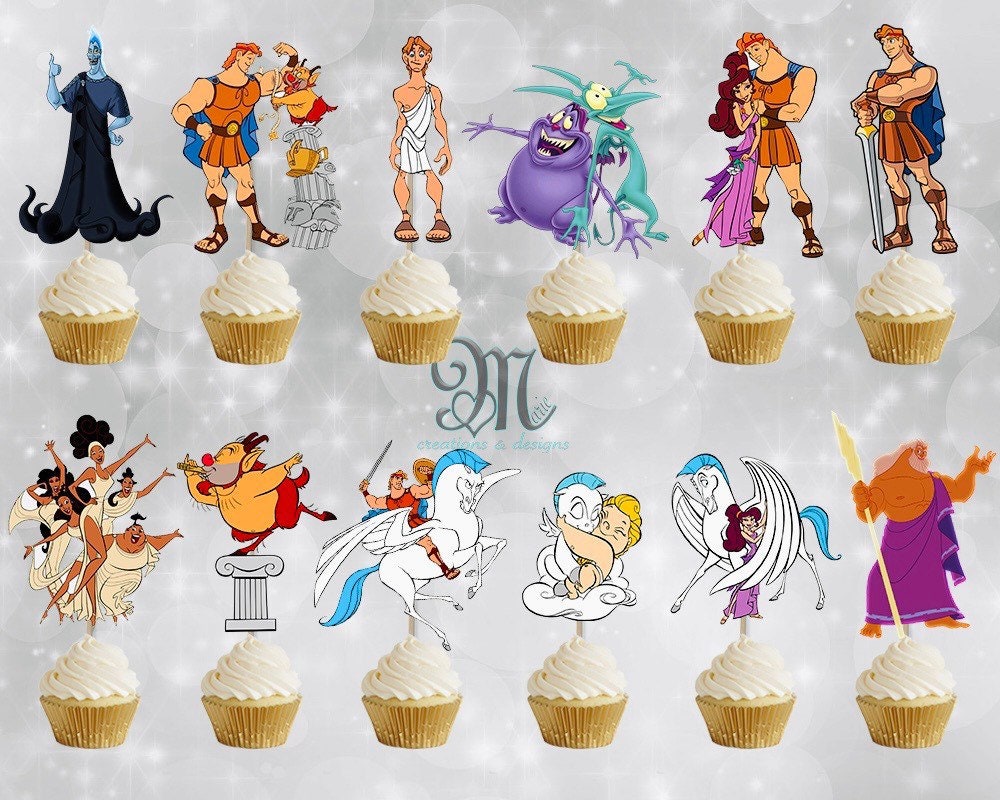 Hercules Cupcake Toppers, Party Supplies - Etsy