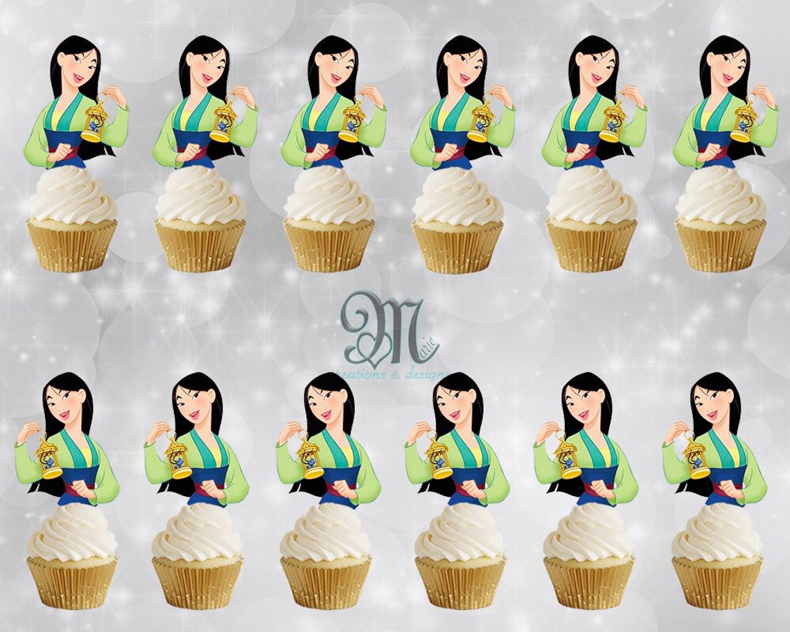 Mulan Cupcake Toppers: Birthday Party Decorations - Etsy