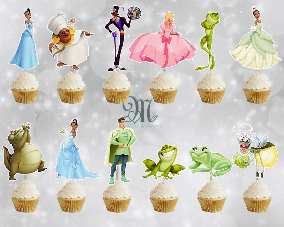 Princess and the Frog Cupcake Toppers, Disney Princess Cupcake Toppers ...
