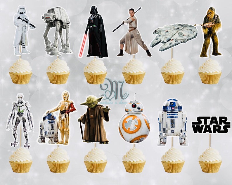 Star Wars Cupcake Toppers: Party Decorations - Etsy