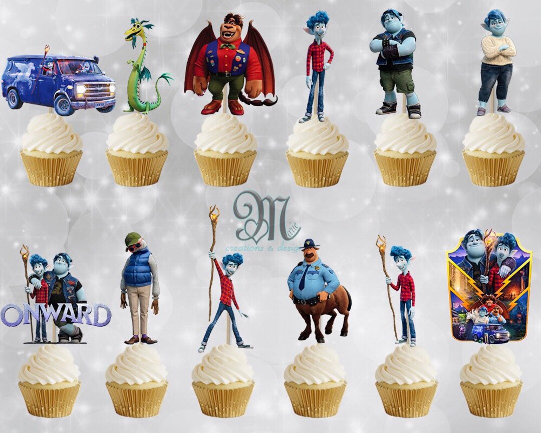 Onward Birthday Cupcake Toppers - Etsy