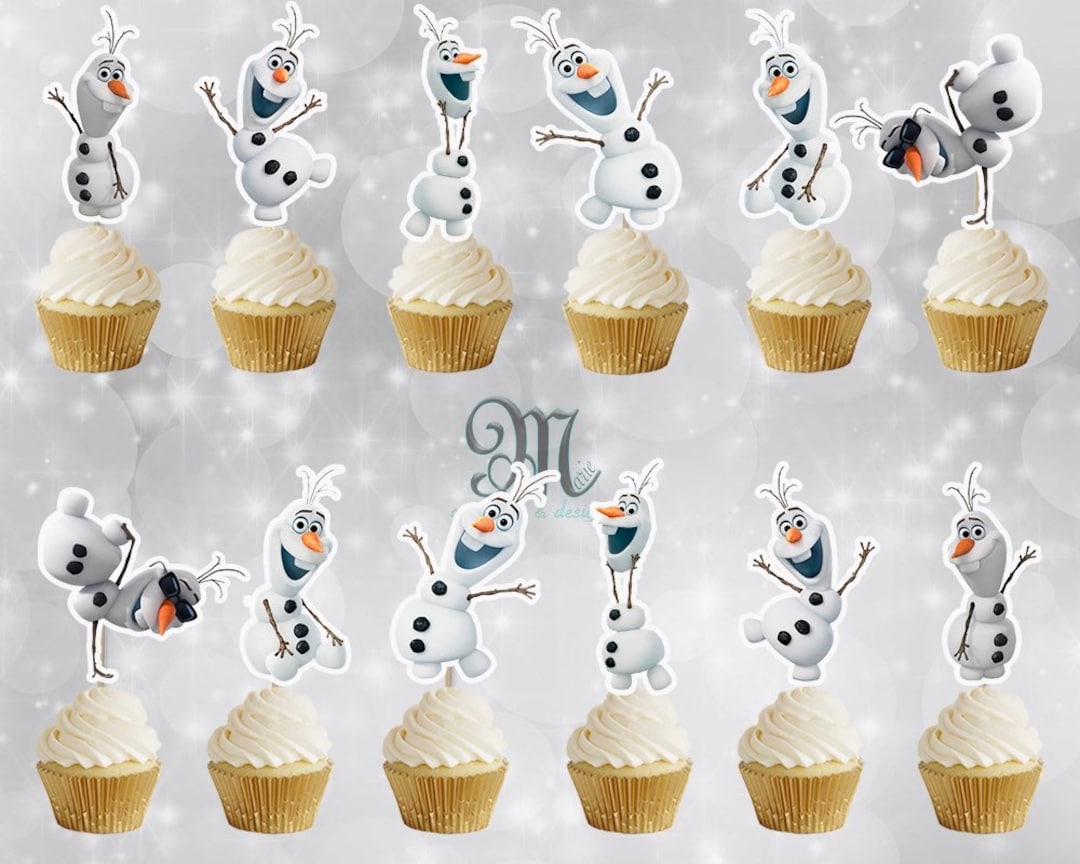 Olaf Frozen Cupcake Toppers, Birthday Party Cupcake Toppers - Etsy