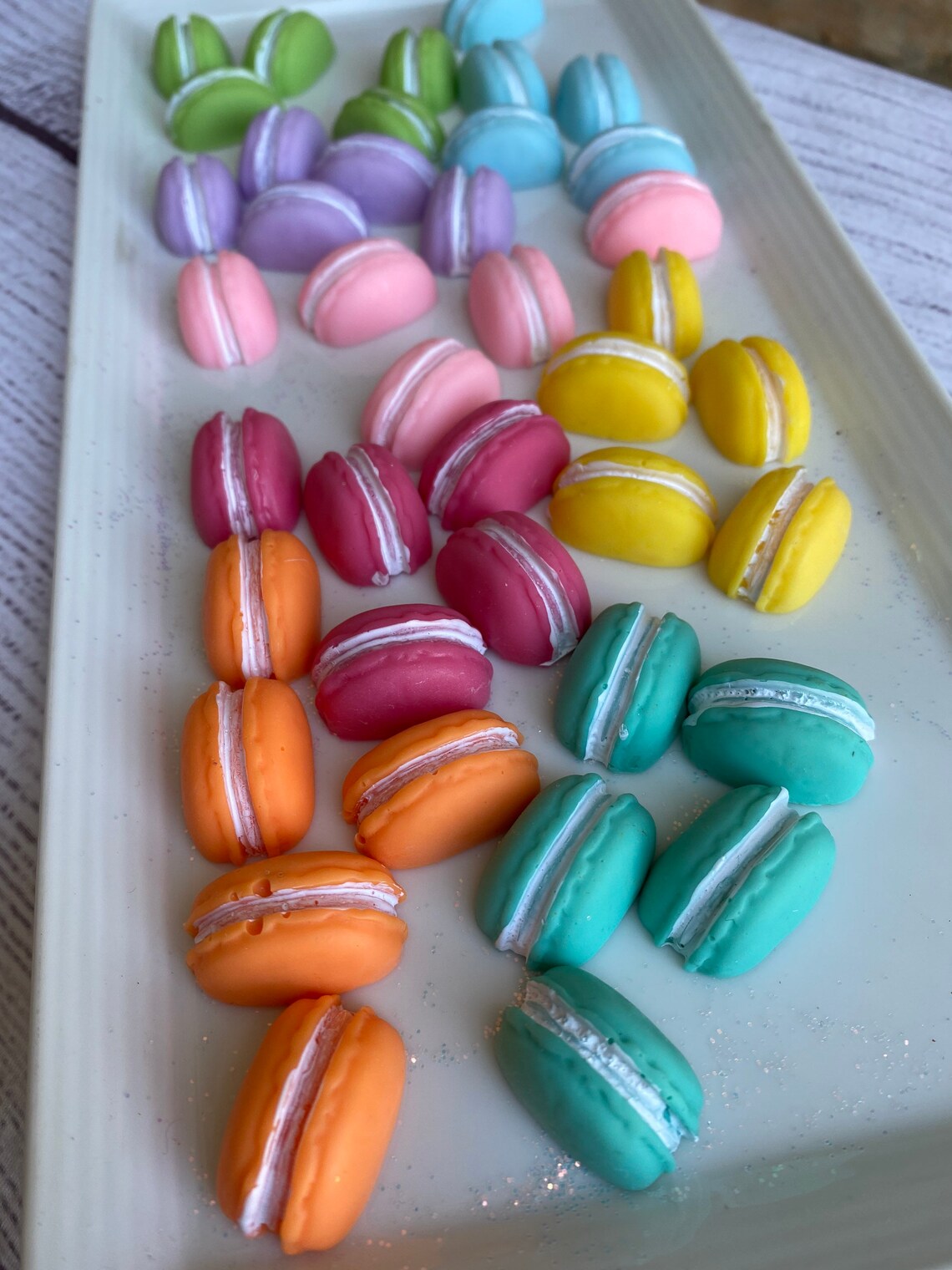 Faux Food, Realistic Macaroon Pieces Wedges Slices, Cabochons ...