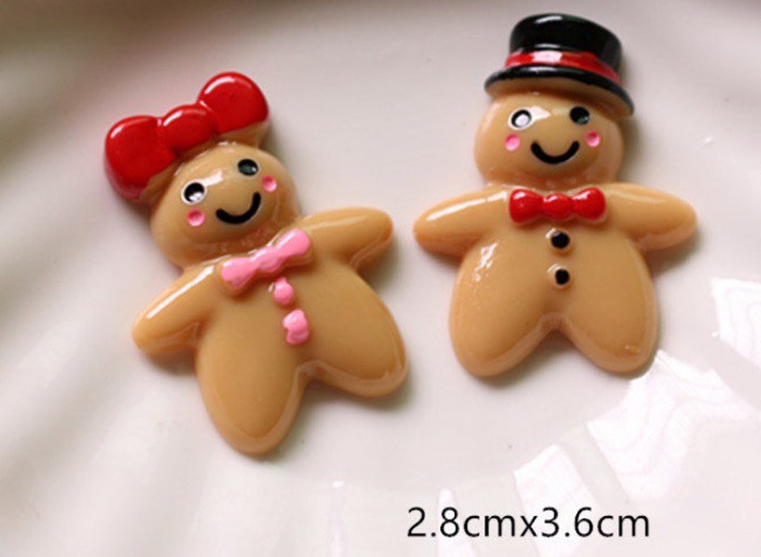 Faux Gingerbread Men Girl, Realistic Gingerbread Figurines, Christmas ...