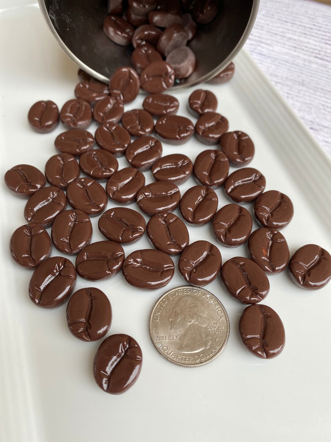 Faux Coffee Beans, Realistic Espresso Beans, Coffee Cabochons ...