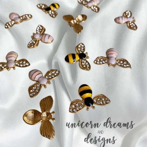 Faux Bling Bees, Metallic Sparkle Bees, Cabochons, Dollhouse ...