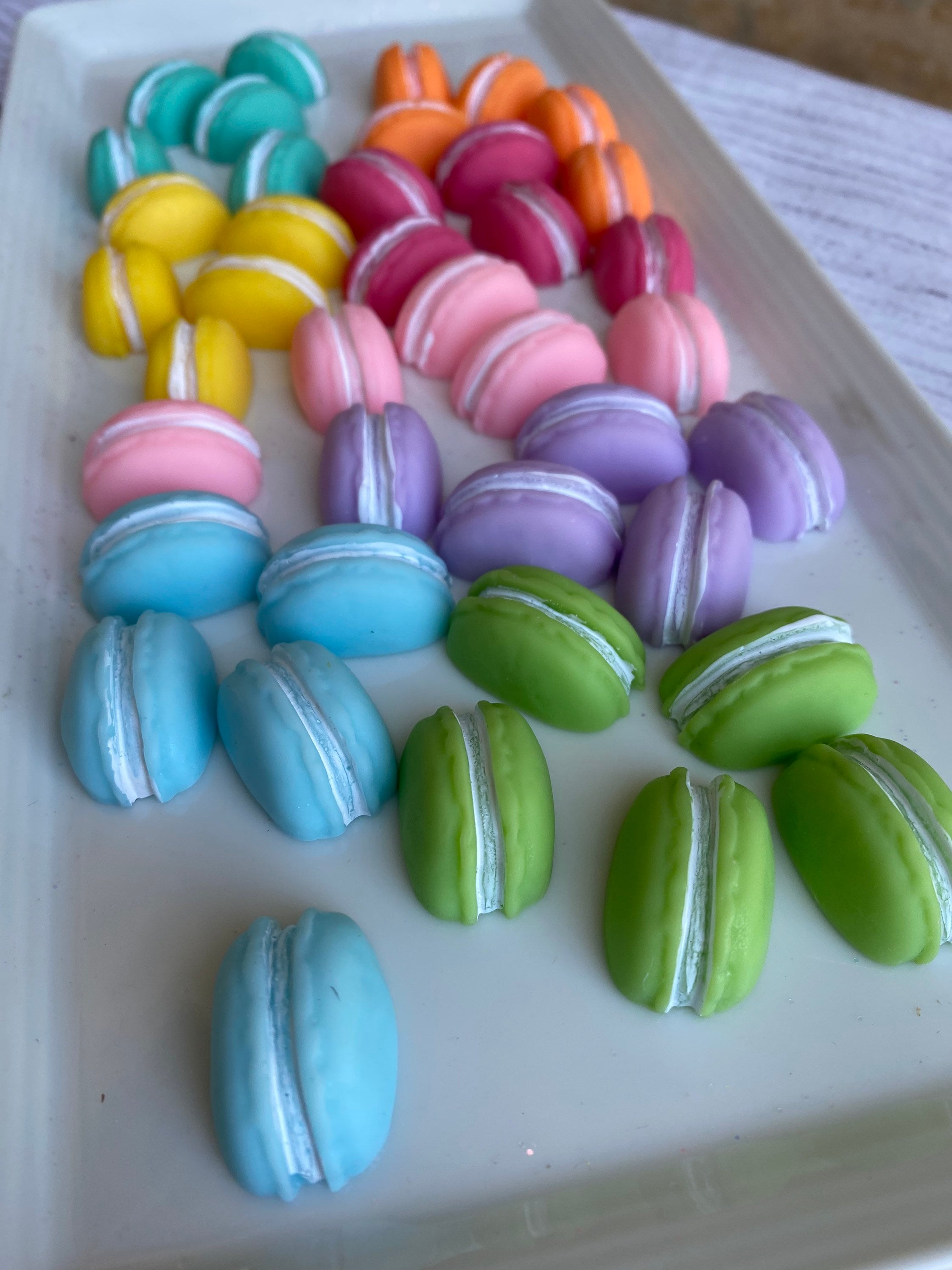 Faux Food, Realistic Macaroon Pieces Wedges Slices, Cabochons ...