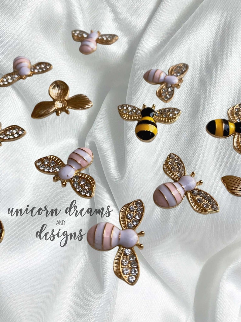Faux Bling Bees, Metallic Sparkle Bees, Cabochons, Dollhouse ...