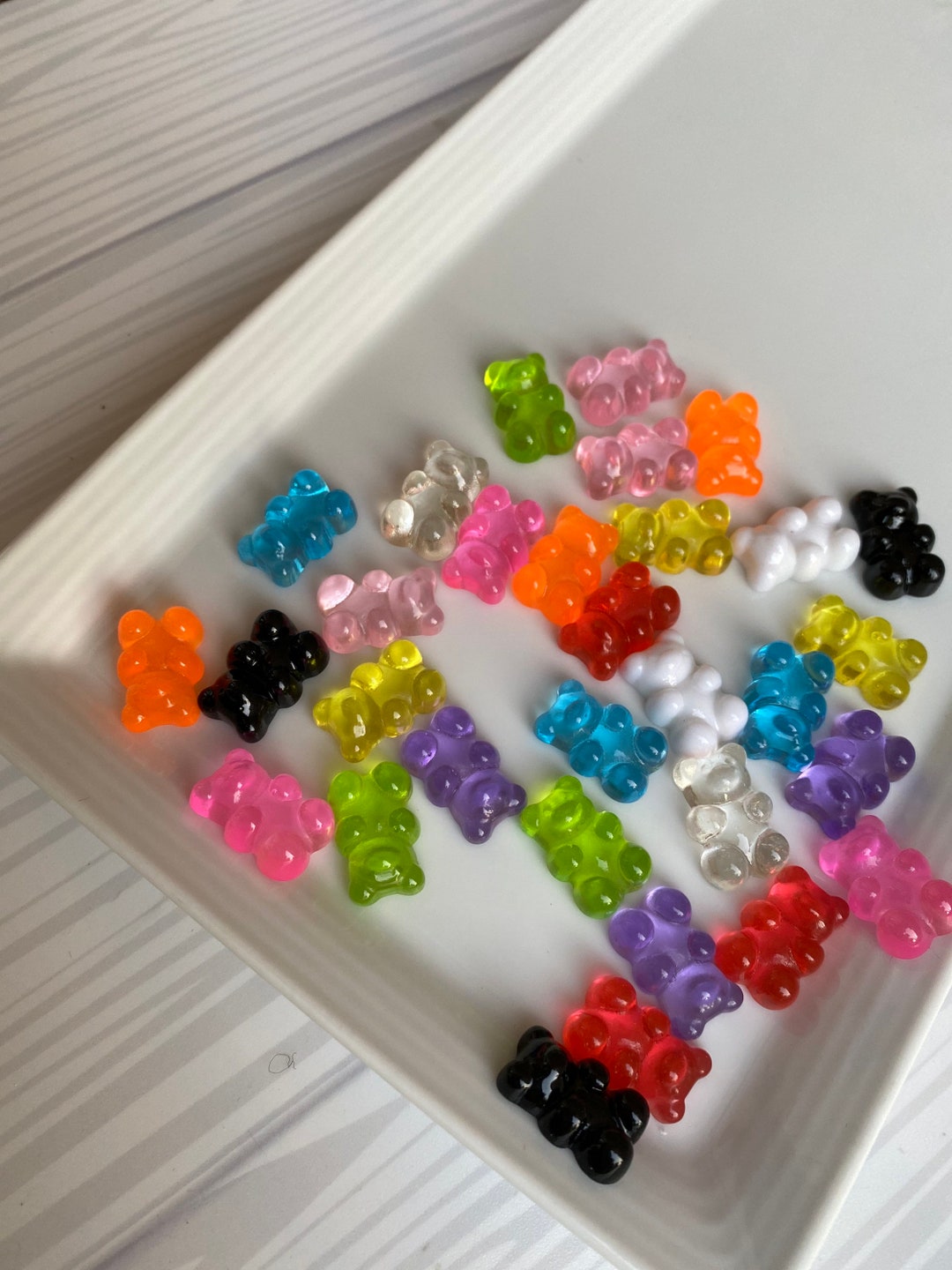 Resin Gummy Bear Cabochons: Realistic Faux Candy Pieces - Etsy